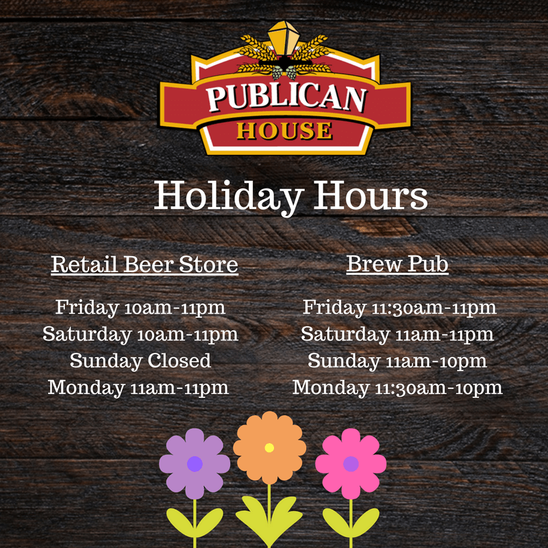 Holiday Hours - Publican House Brewery