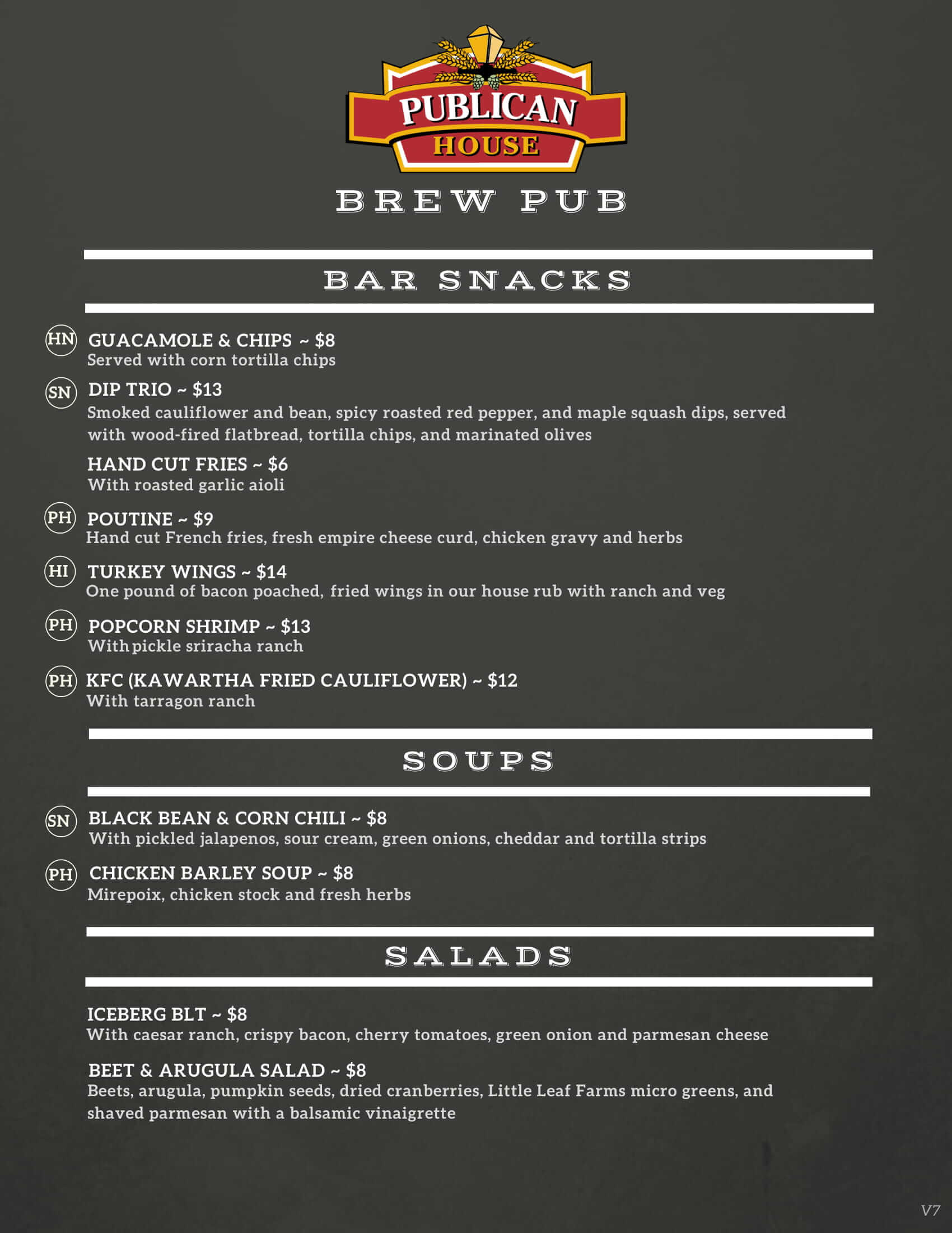 Menu Pg 1-1 - Publican House Brewery